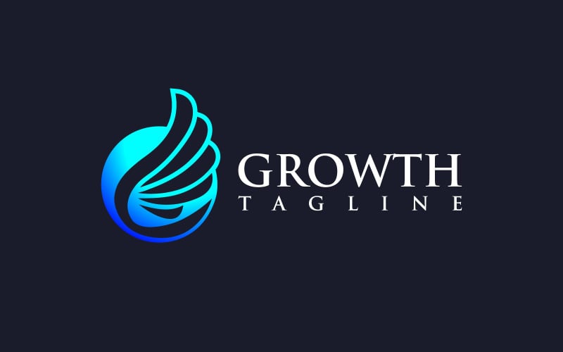 Growth Logo Freedom Wings Logo Design Express Delivery Logo Financial ...