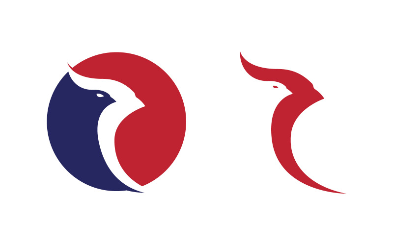Falcon hawk wing icon Template logo illustration design v3.1