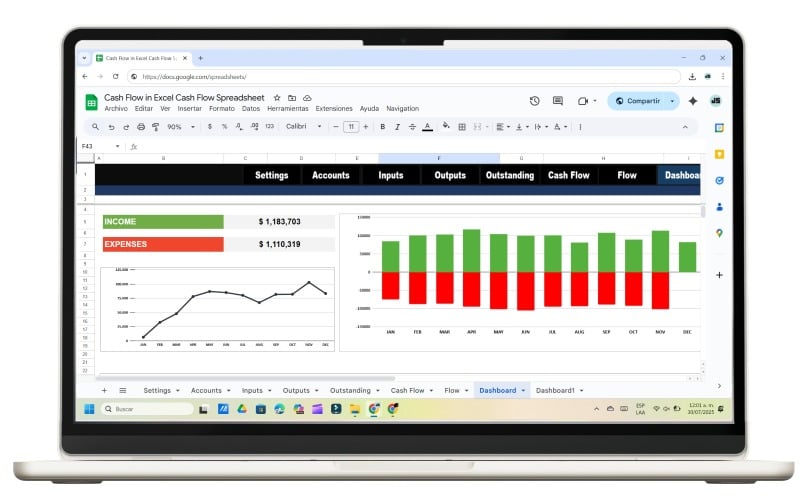 Cash Flow in Excel | Ultimate Cash Flow Spreadsheet