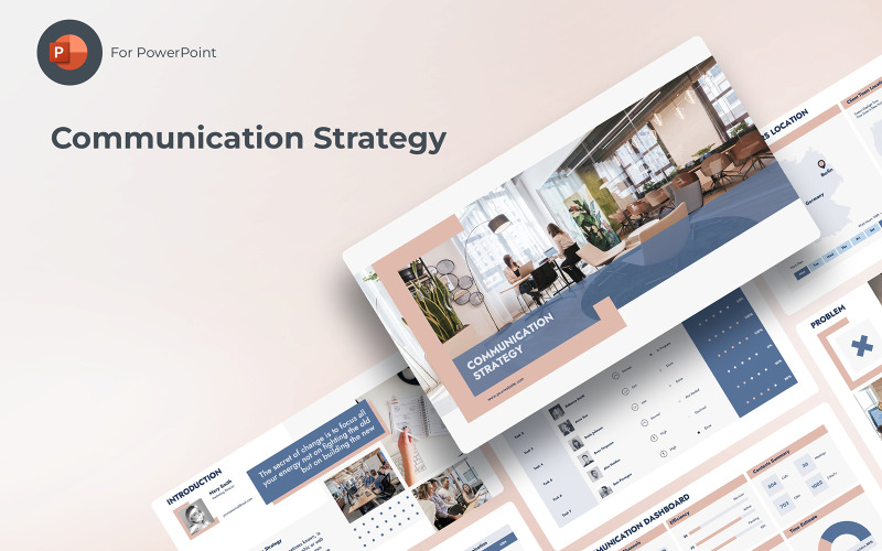 Communication Strategy PowerPoint #539844 - TemplateMonster