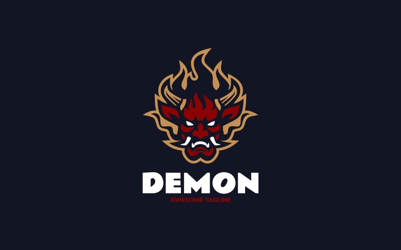 Conception du logo de la mascotte du démon du feu