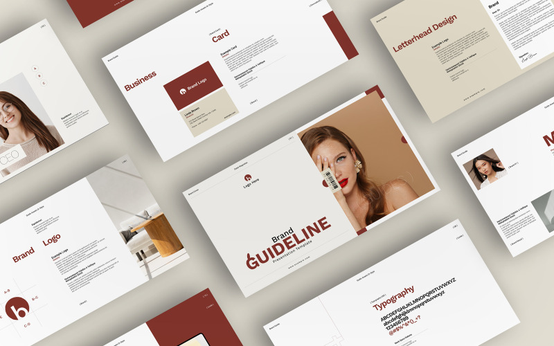 Plantilla de presentación de InDesign para guía de marca