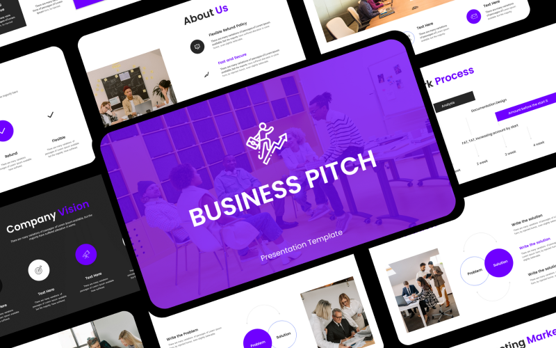Business Pitch Deck Presentation Template Powerpoint