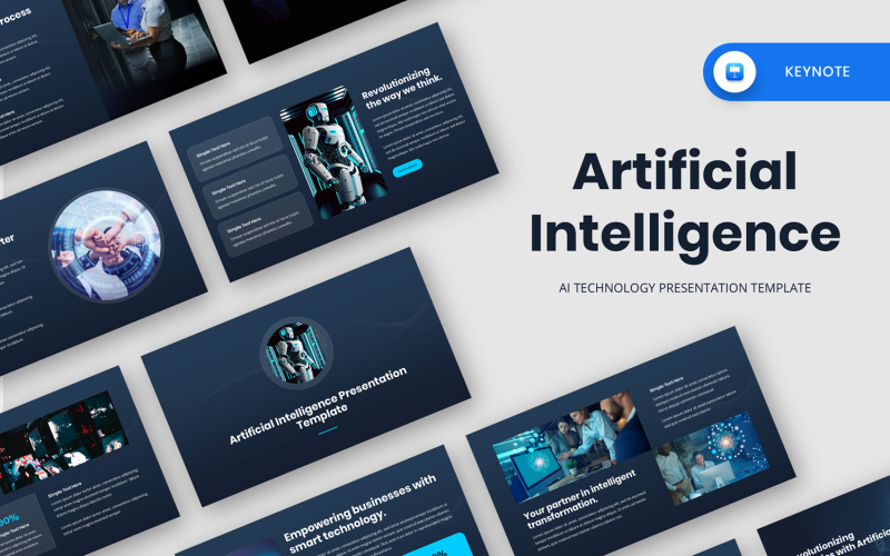 AI Artificial Intelligence Keynote Template - TemplateMonster