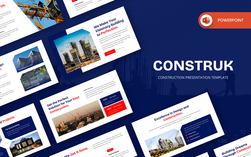 Construk - Construction PowerPoint Template - TemplateMonster