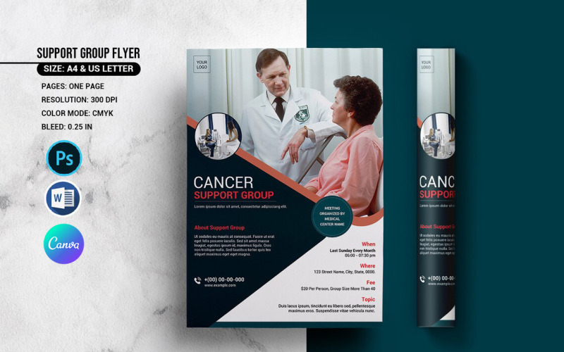Medical Support Group Flyer Template - TemplateMonster