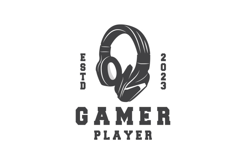 Headset Logo Design Headset Gamer Template V5