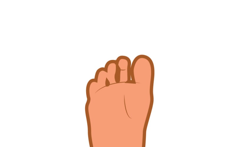 Detailed Human Foot Anatomy Sole Vector Illustration