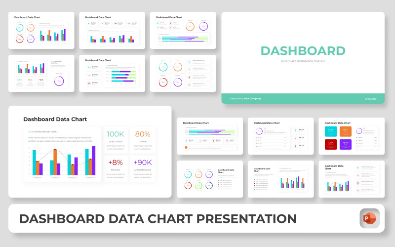 Dashboard Data Chart Powerpoint Presentation Template