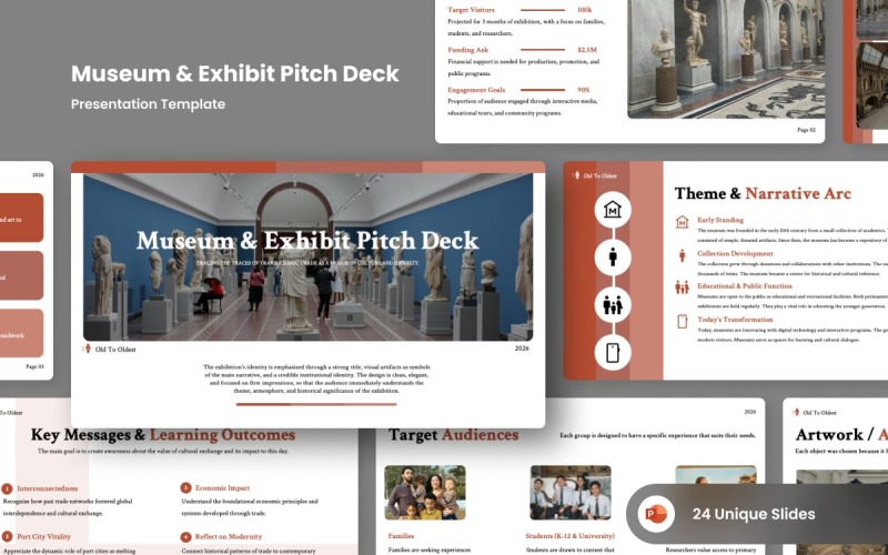 Museum PowerPoint Templates - PPT & PPTX Themes for Exhibition ...