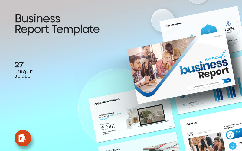 Annual Report Layout Template #544709 - TemplateMonster