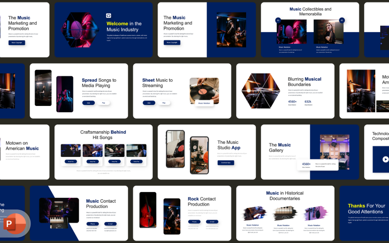 Musical Event Presentation Powerpoint - TemplateMonster
