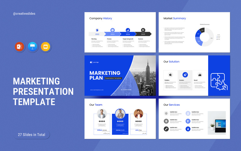 Marketing Plan Presentation Template Layout-2025