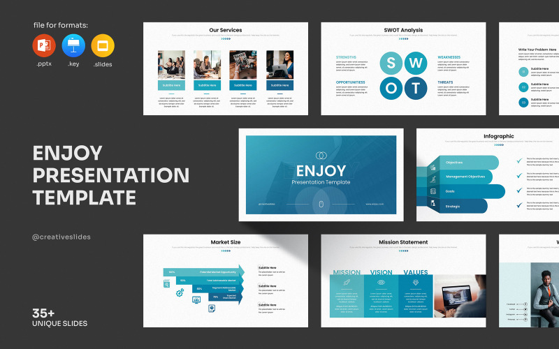 Enjoy Presentation Template #545186 - TemplateMonster