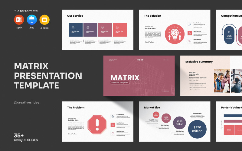 Matrix Presentation Template #545196 - TemplateMonster