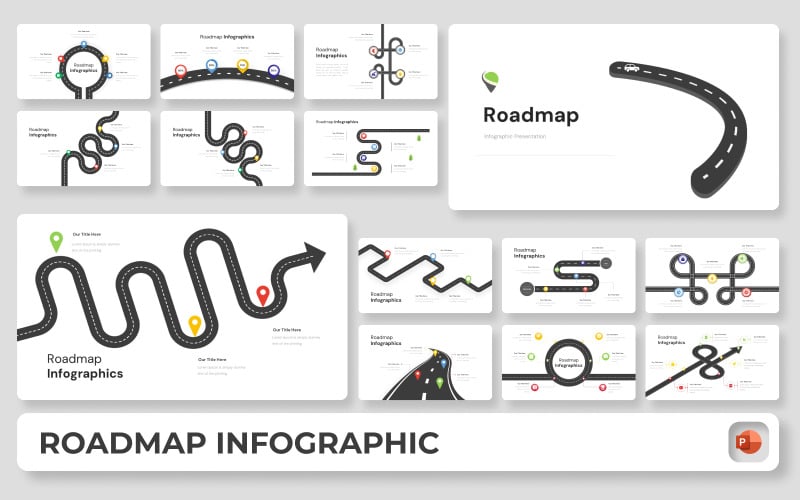 Basic Roadmap Infographic PowerPoint Presentation Template