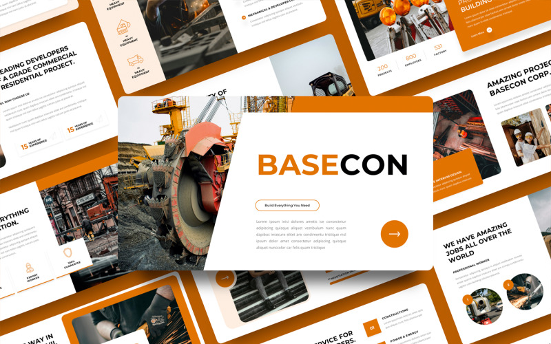 Construction Company Profile Powerpoint Template