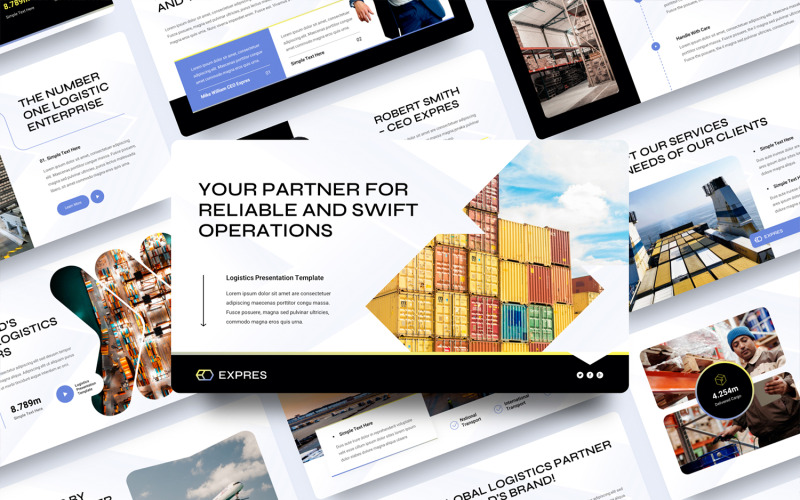 Expres - Logistics PowerPoint Template - TemplateMonster