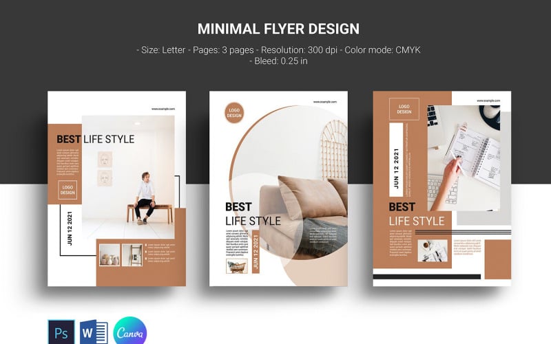 Minimal Flyer Design Template #546222 - TemplateMonster