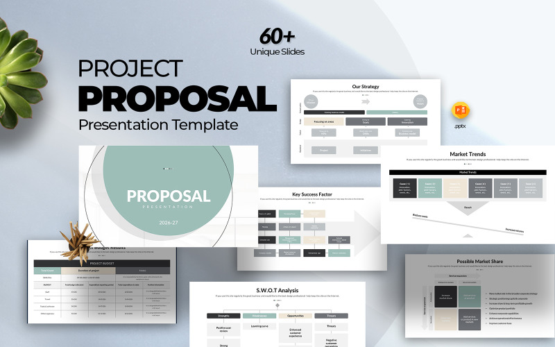 Project Proposal PowerPoint, Presentation Template
