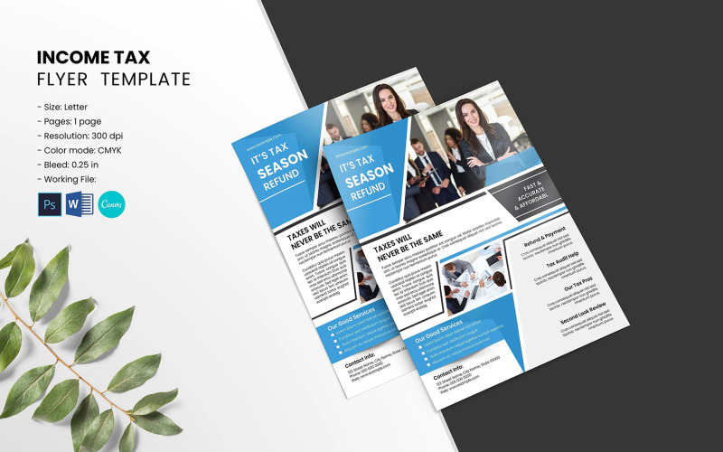 Income Tax Service Flyer Template | Professional Tax Preparation Design