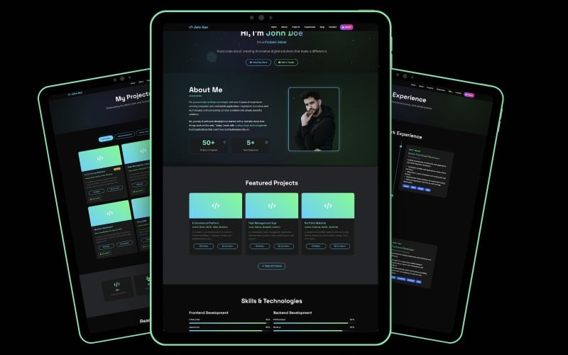 Laravel Portfolio and Blog Management System with Bootstrap Admin Dashboard