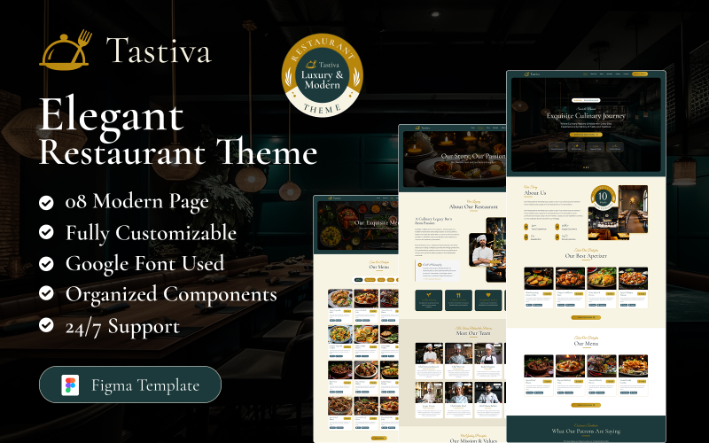 Tastiva - Elegant Restaurant Theme #547219 - TemplateMonster