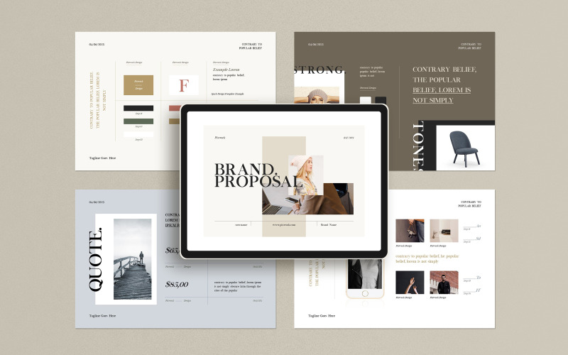 Brand Proposal Presentation with PowerPoint Keynote Google Slides Canva ...