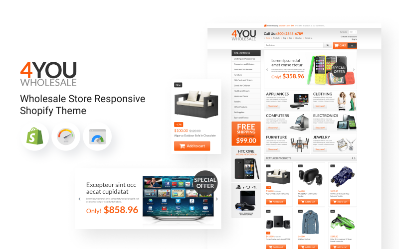 Wholesale Store Responsive Shopify Theme - TemplateMonster