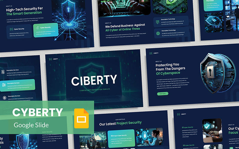 Ciberty - Cyber Security Google Slides Template