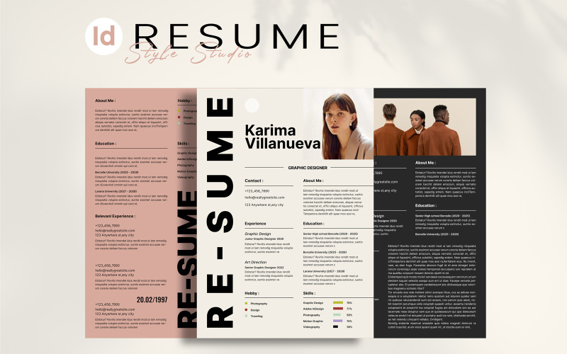 Visual Resume Kit Template #548827 - TemplateMonster