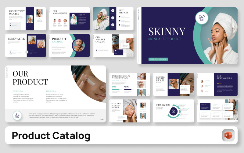 Skinny - Modèle de présentation PowerPoint de catalogue de produits