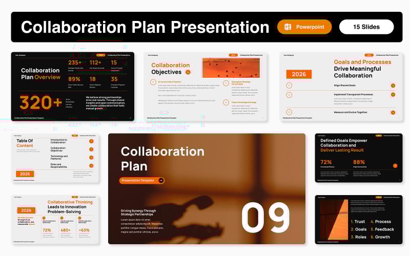 Collaboration Plan Presentation PowerPoint Template