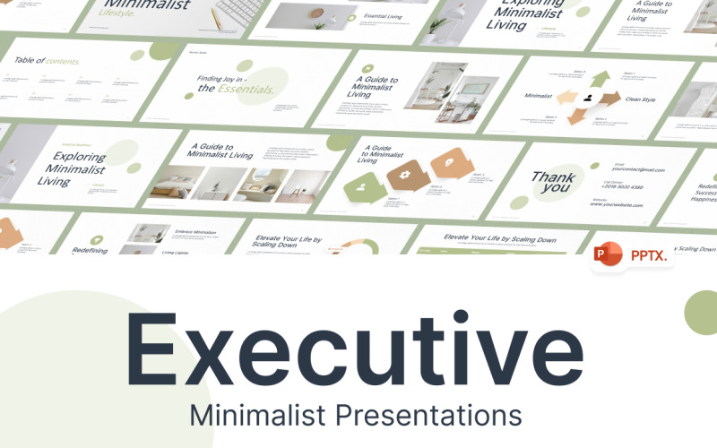 Executive Business Minimalist PowerPoint - TemplateMonster