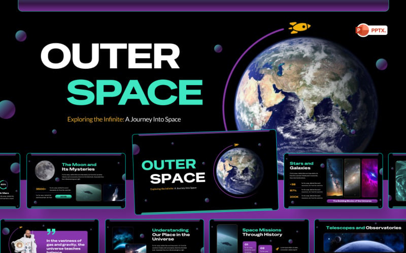 Outer Space PowerPoint Template #549947 - TemplateMonster