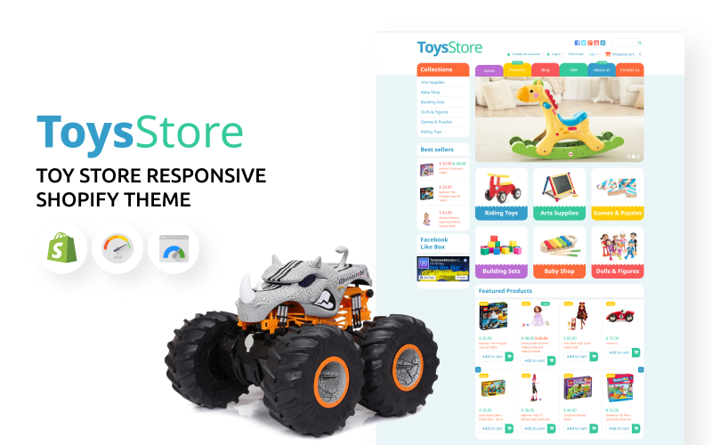 Fun Toys Shop Shopify Theme #53440 - TemplateMonster