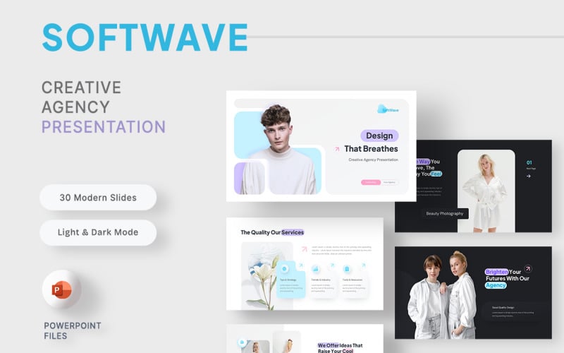 SoftWave - Creative Agency PowerPoint Template