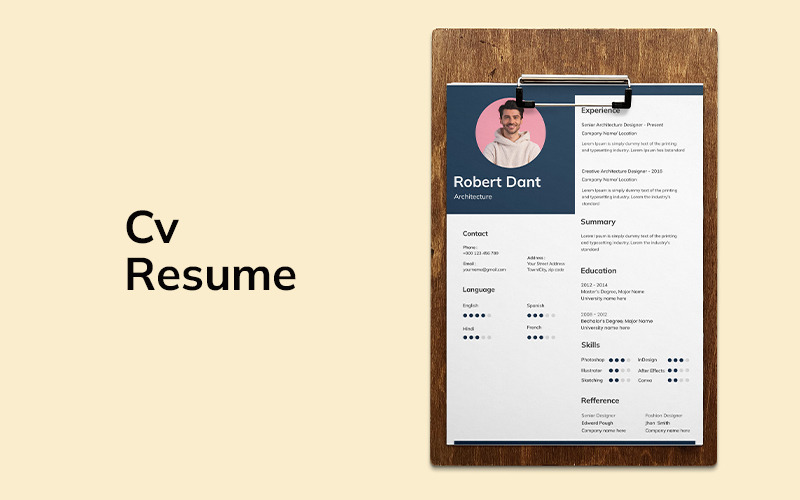 Professional and elegant resume portfolio design