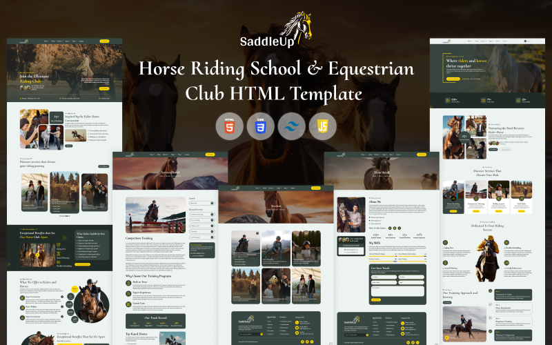 Horse Website Templates - 62 Best Equestrian & Horse Riding Web Themes