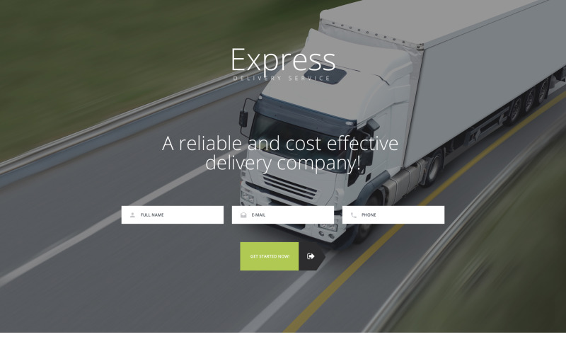 Delivery services landing page template