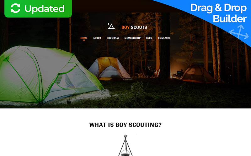Más de 3 plantillas de CMS para sitios web de Boy Scouts 2022