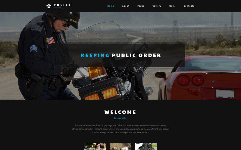 police department Joomla template