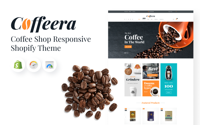 Coffee Shop Responsive Shopify Theme - TemplateMonster