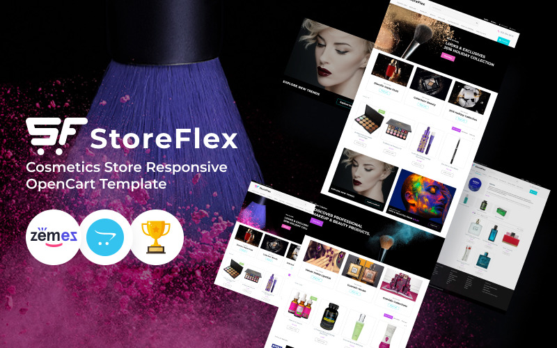 StoreFlex - Cosmetics & Makeup OpenCart Template