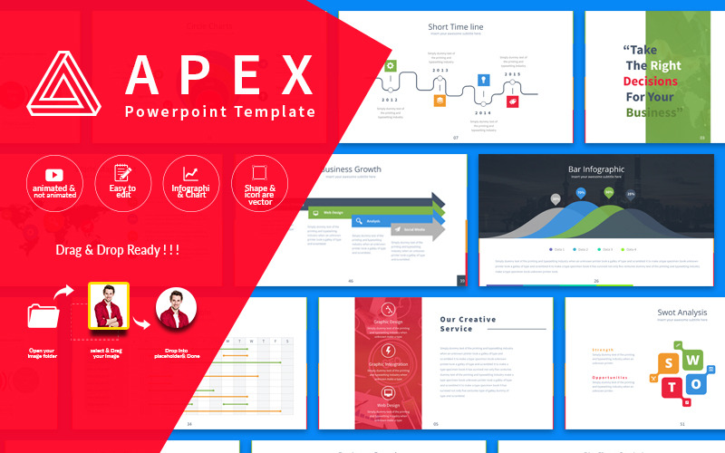 Modèle PowerPoint de présentation Apex - TemplateMonster