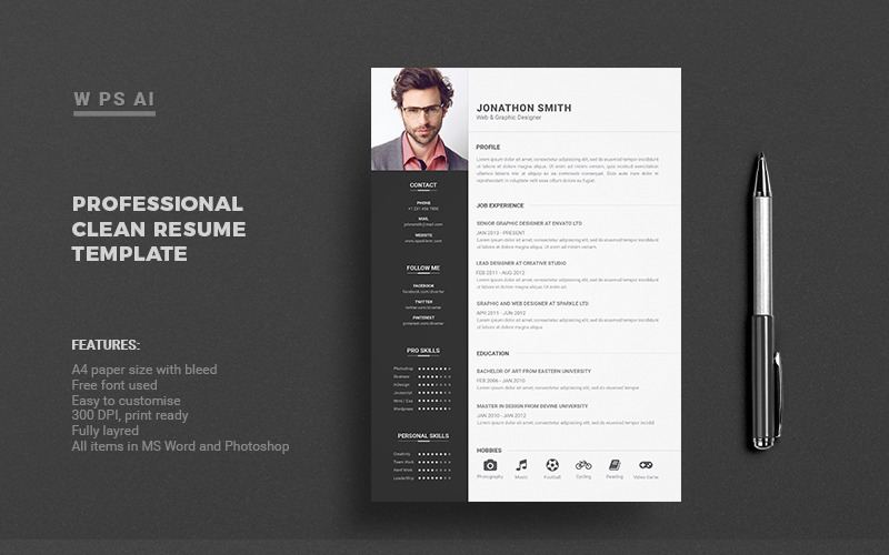 Plantillas de CV | Curriculum Vitae Plantilla | TemplateMonster