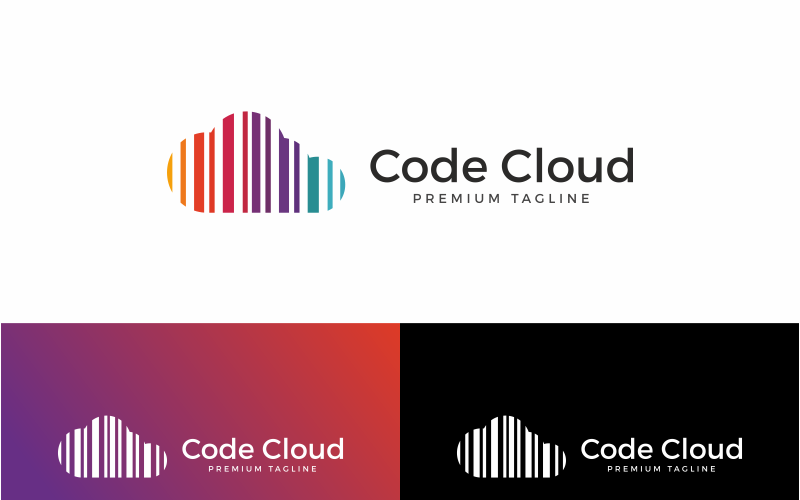 Cloud Code Logo Template #65937 - TemplateMonster