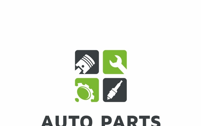 Modelo de logotipo de peças automotivas - TemplateMonster