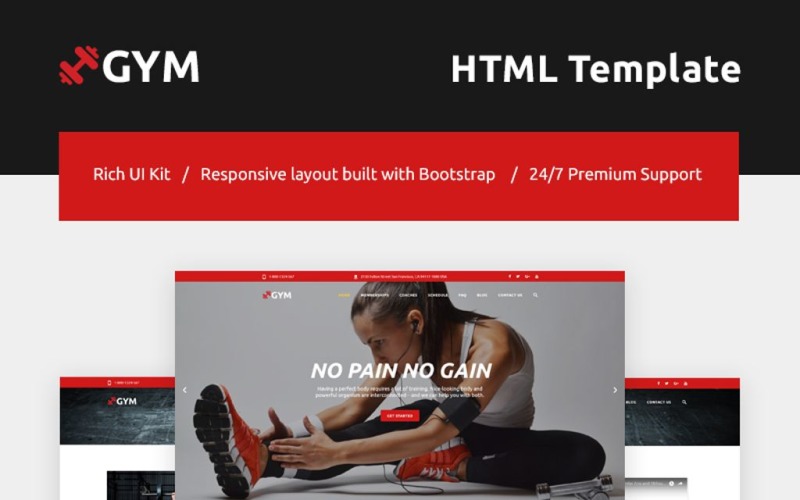 Plus de 33 modèles de sites Web HTML pour salles de sport - TemplateMonster