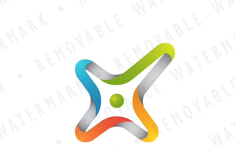 Abstract Cross Loop Logo Template #66934 - TemplateMonster